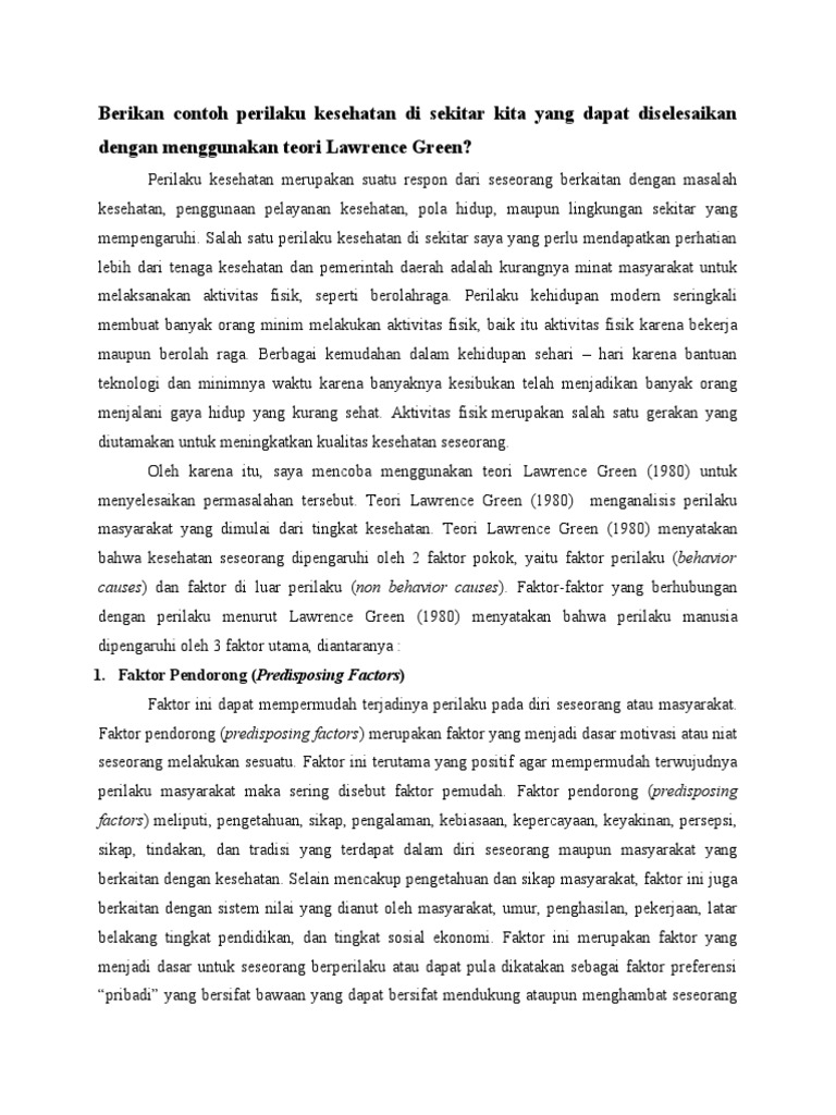 Teori Lawrence Green | PDF
