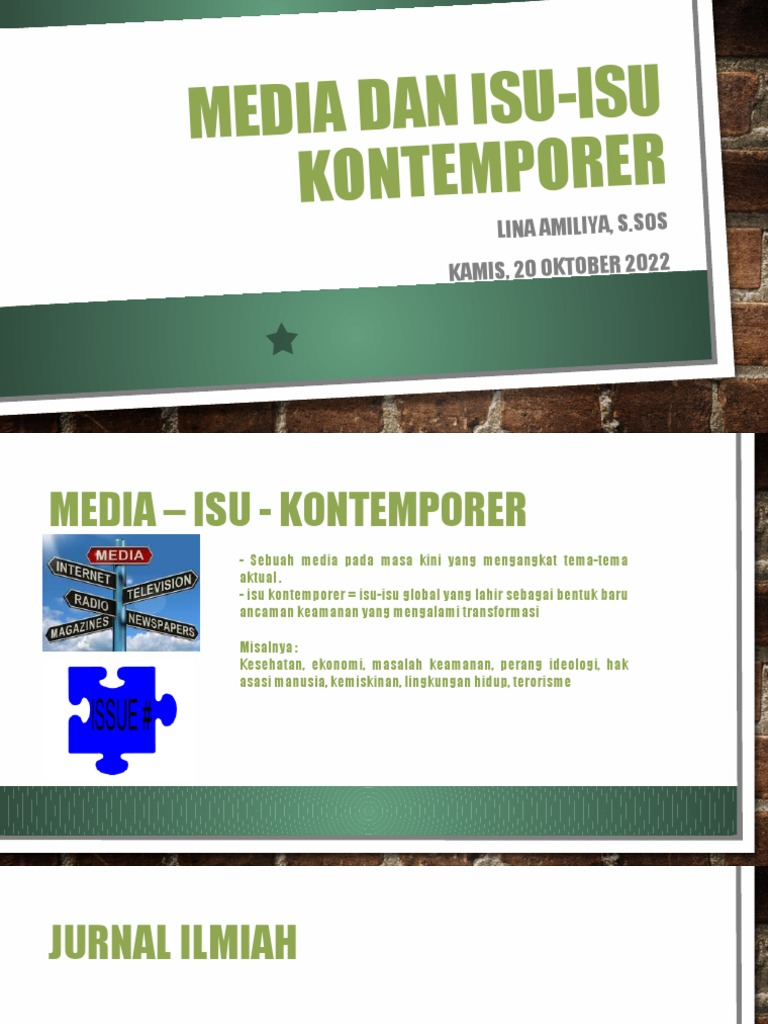 Media Dan Isu-Isu Kontemporer | PDF