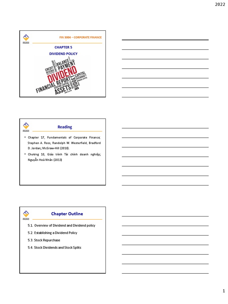 Chapter 5 Dividend Policy Download Free Pdf Dividend Stocks