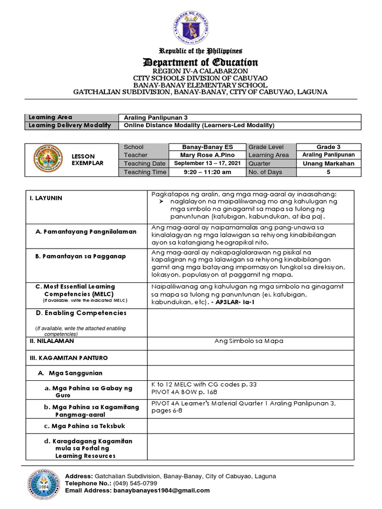 Department of Education: Republic of The Philippines | PDF