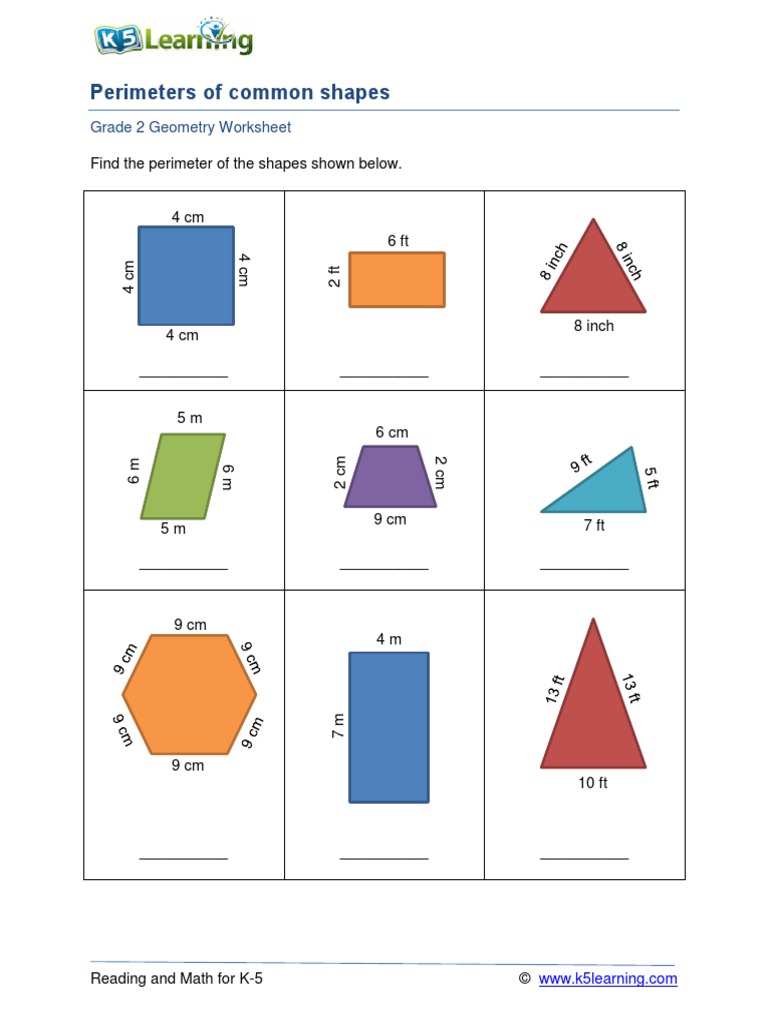 Grade 2 Geometry Perimeter B | PDF