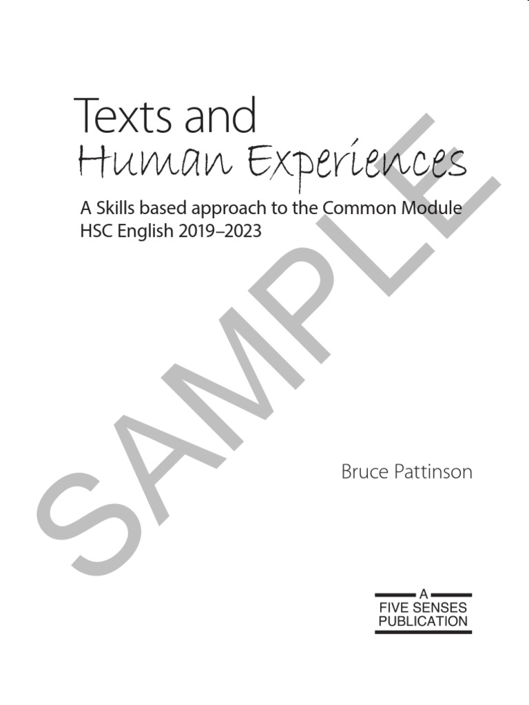 SAMPLE Texts and Human Experiences | PDF | Experience | Essays