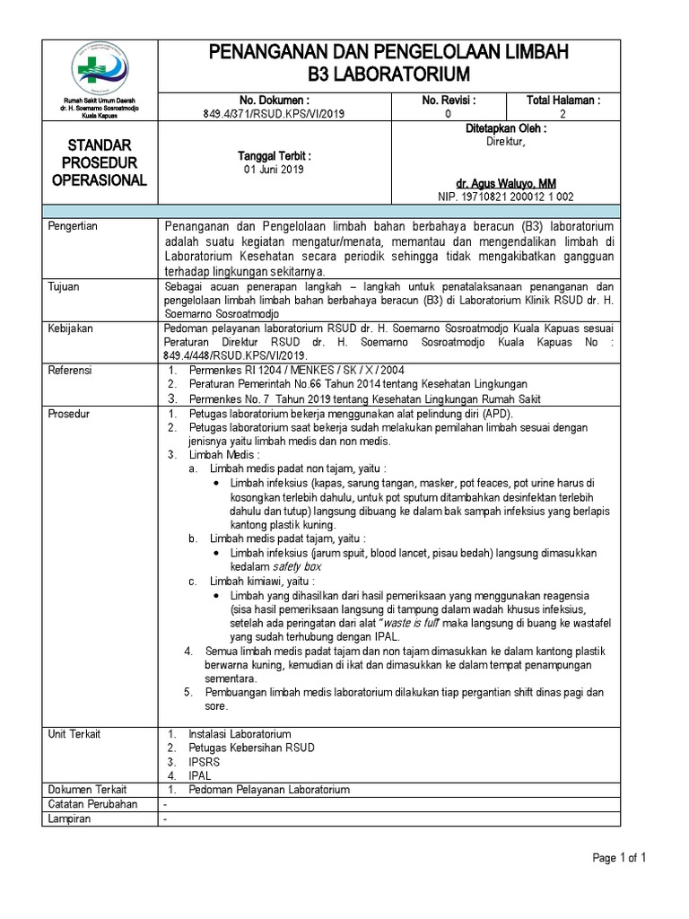 Ok Spo Limbah B3 | PDF