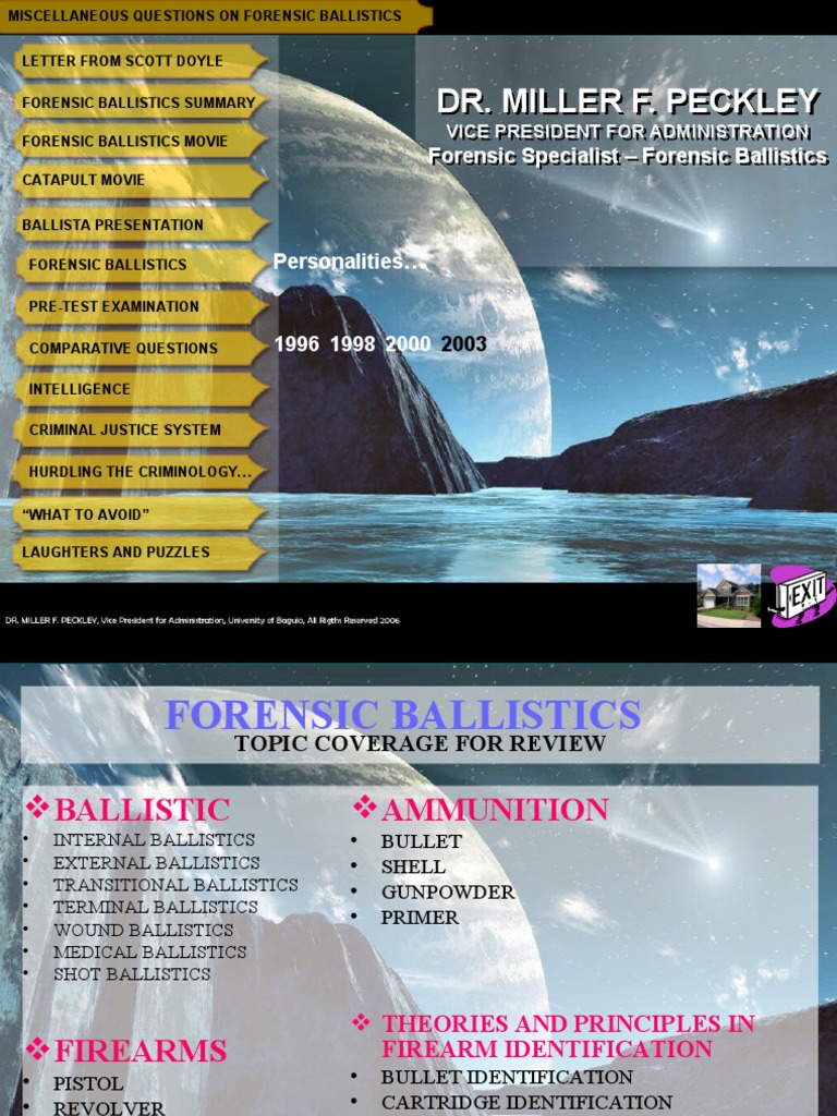 Ballistics - Dr. Miller F. Peckley | PDF | Caliber | Military Intelligence