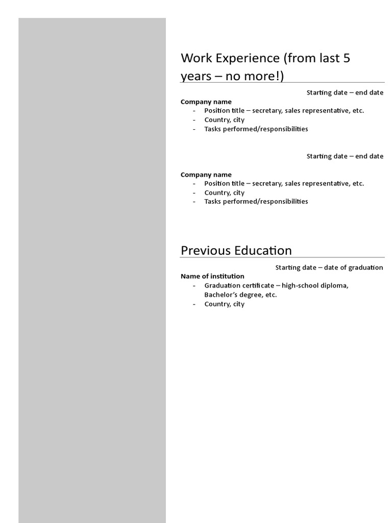 CV Template IU PDF