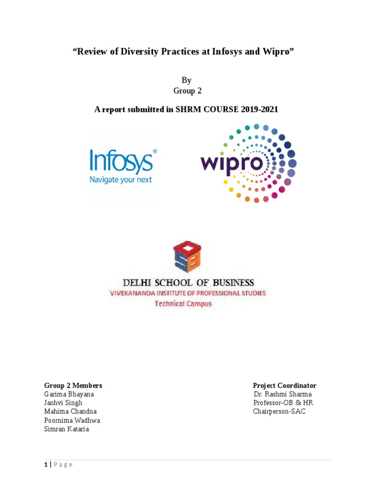 Review of Diversity Practices at Infosys and Wipro | PDF | Diversity ...