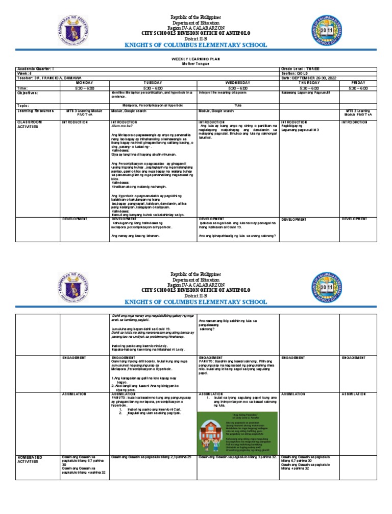 WLP MTB Week 5 | PDF