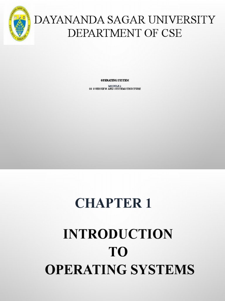 Module 1 - Chapter - 1 | Download Free PDF | Computer Data Storage | Operating System