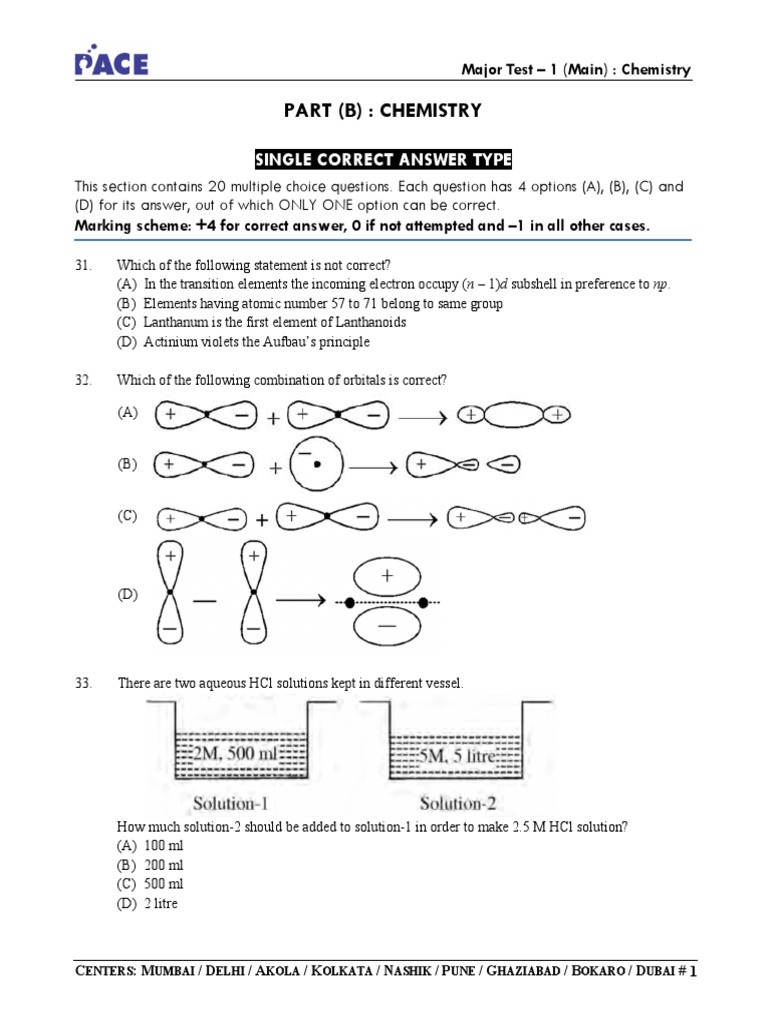 Chemistry (Question Paper) | PDF | Atomic Orbital | Atomic Physics