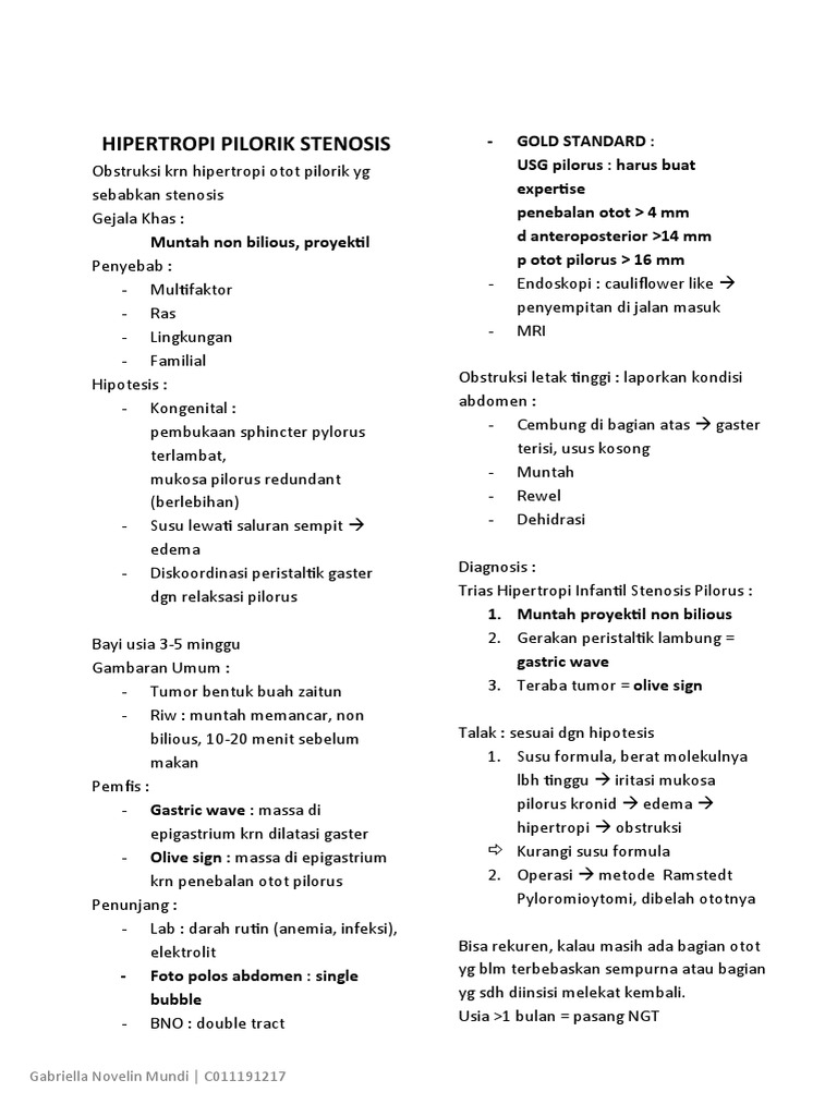 Malrotasi + Volvulus, Stenosis Pilorus - Dr. Tommy Rubiyanto, SP - BA | PDF