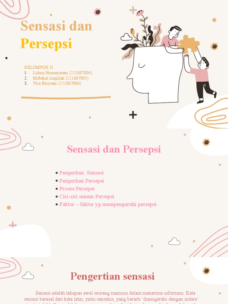Ppt-Kelompok II-sensasi Dan Persepsi | PDF