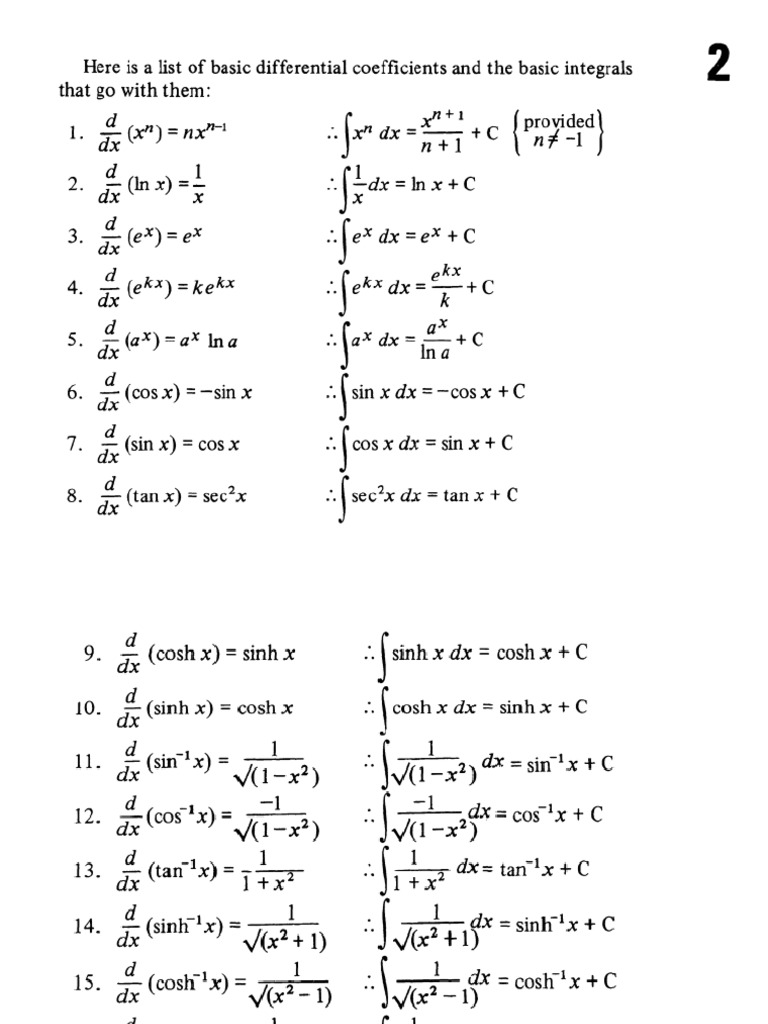 Rumus Integral | PDF