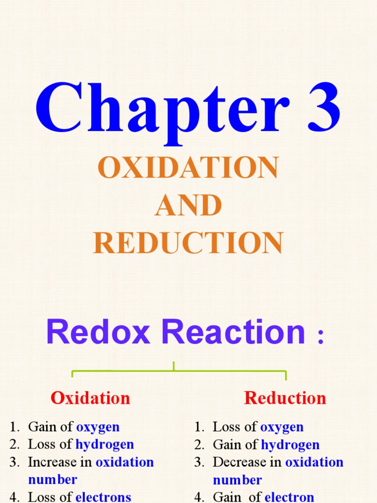 Oxidation AND Reduction | PDF | Redox | Rust