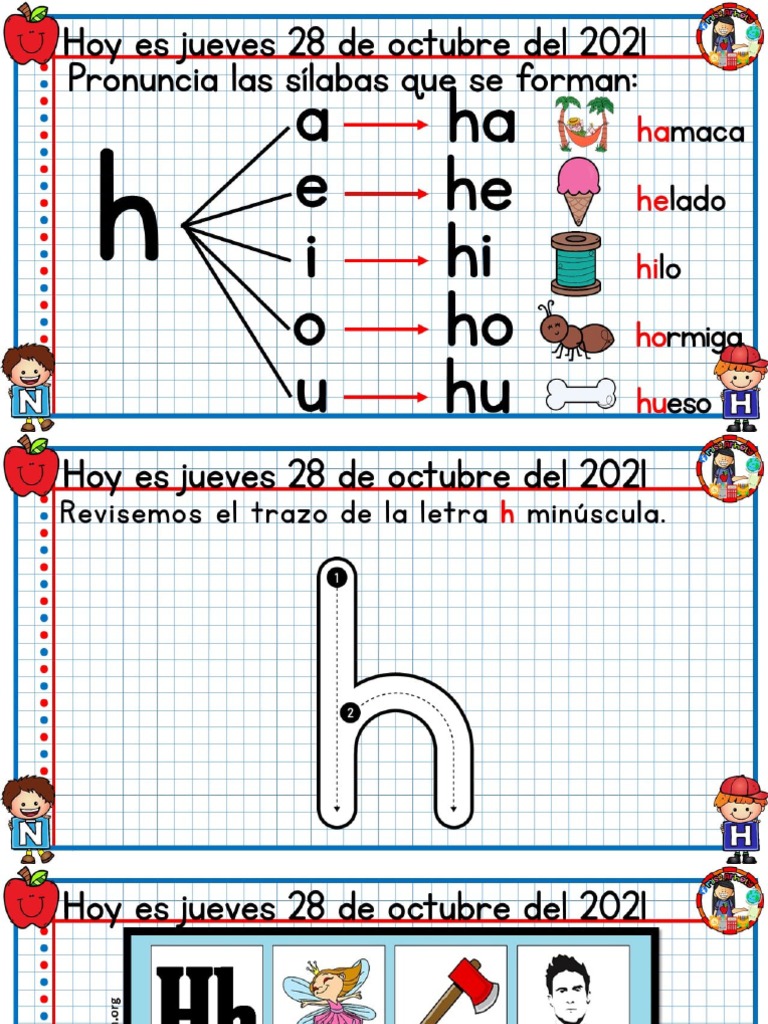 CUADERNO PARA REPASAR LAS SILABAS DIRECTAS N H - Parte2 | PDF