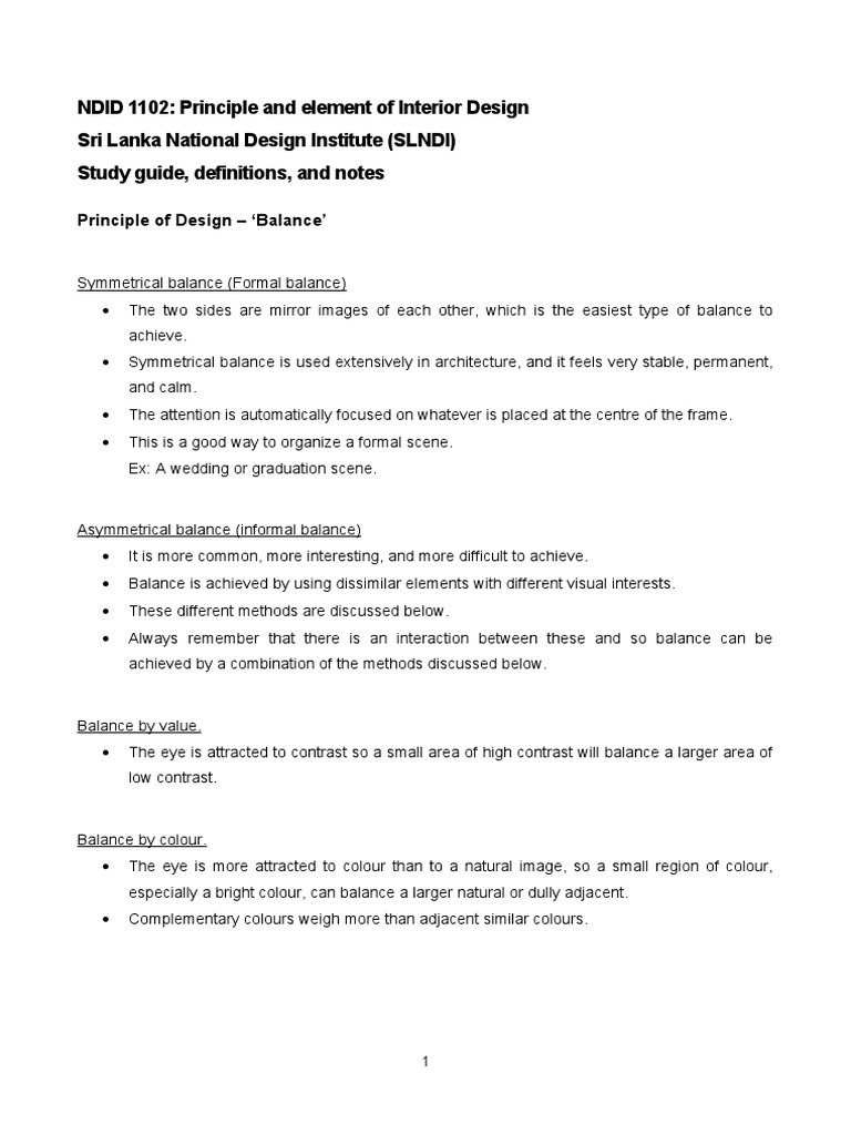 Principles and Elements of Interior Design - 2 | PDF | Eye | Shape