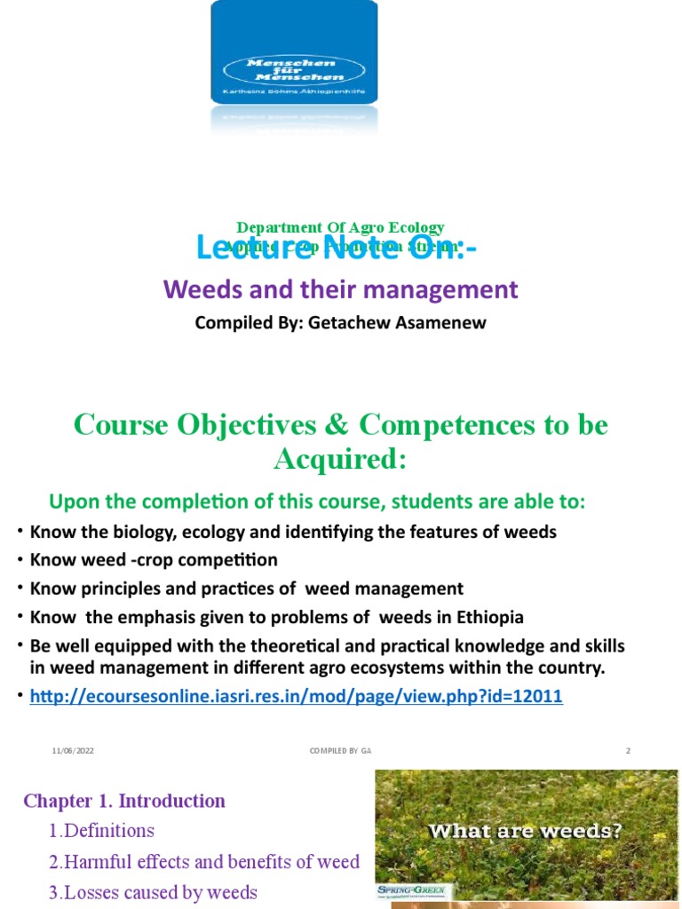 Weed& Management | PDF | Reproduction | Weed