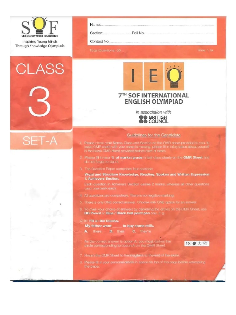 IEO.7th - Set A.Class3 | PDF