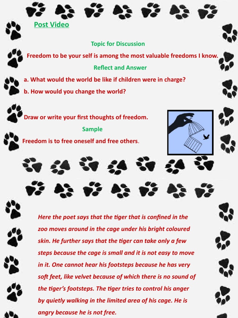 Tiger in Zoo CW | PDF | Rhyme