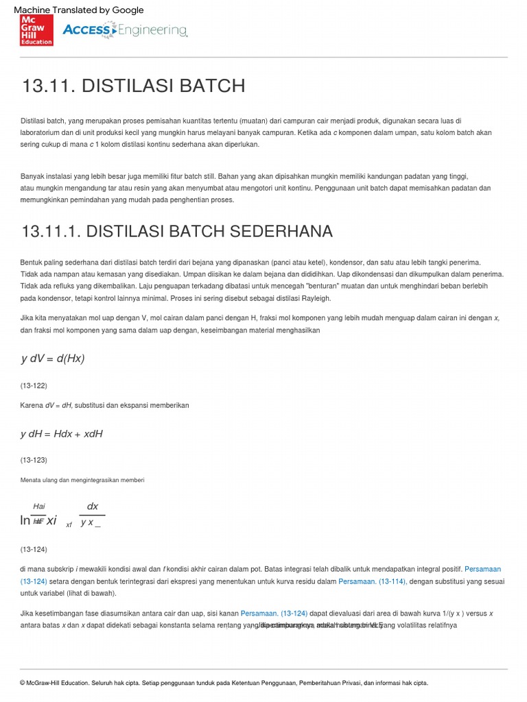 Batch Distillation | PDF