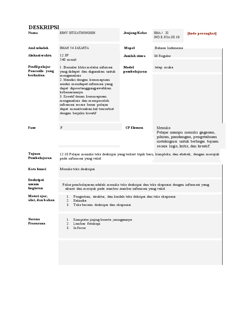 Final MA BINDO Erny SMA F Teks Deskripsi | PDF | Sains & Matematika