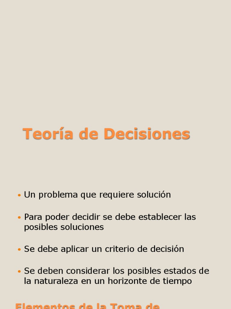 009 Teoria Decisiones | PDF | Toma de decisiones | Science