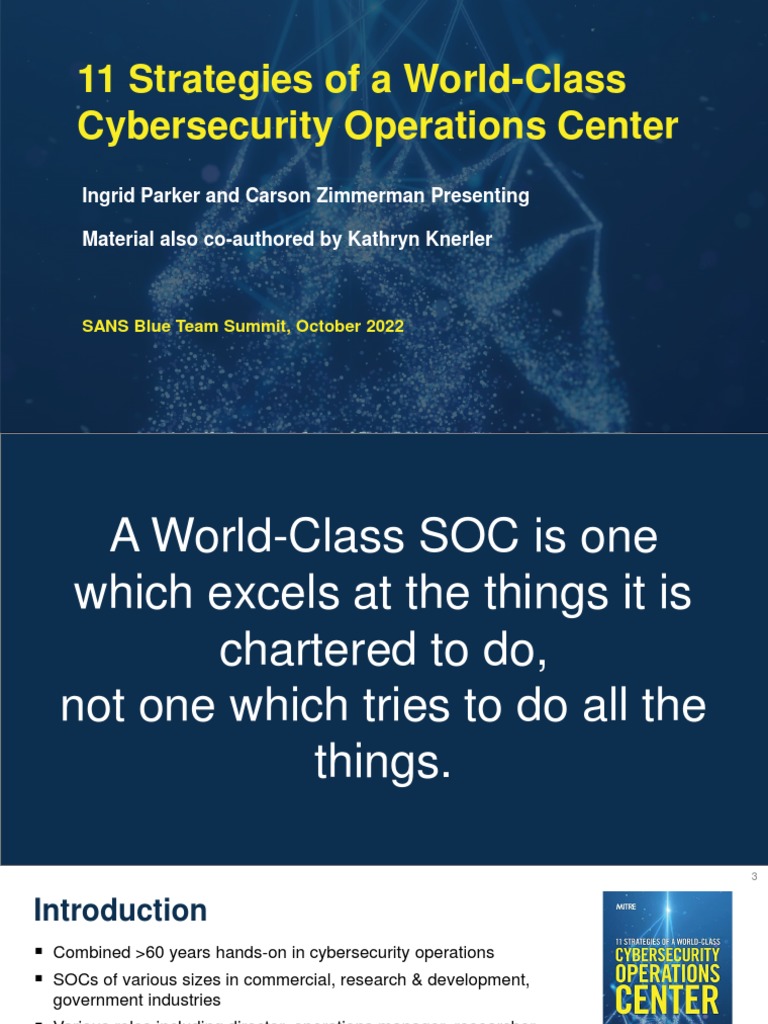 Keynote - 11 Strategies For World-Class Security Operations, Ingrid ...