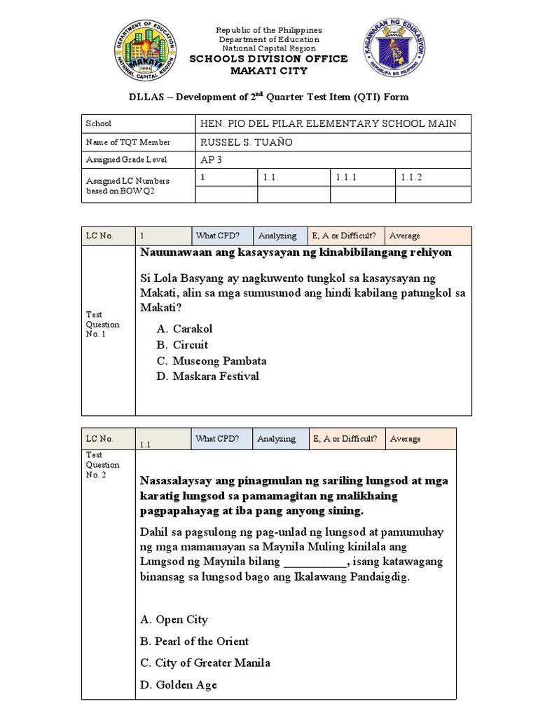 Ap3 2qe TQT Sept1 Tuaño | PDF
