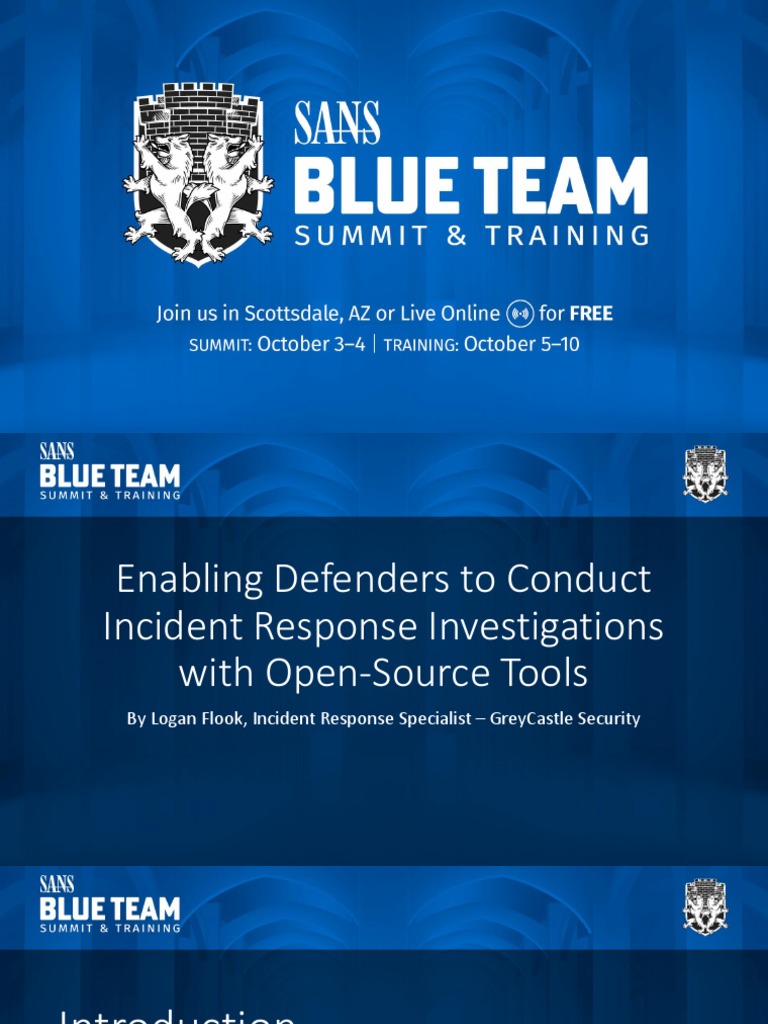 Enabling Defenders To Conduct Incident Response Investigations With ...