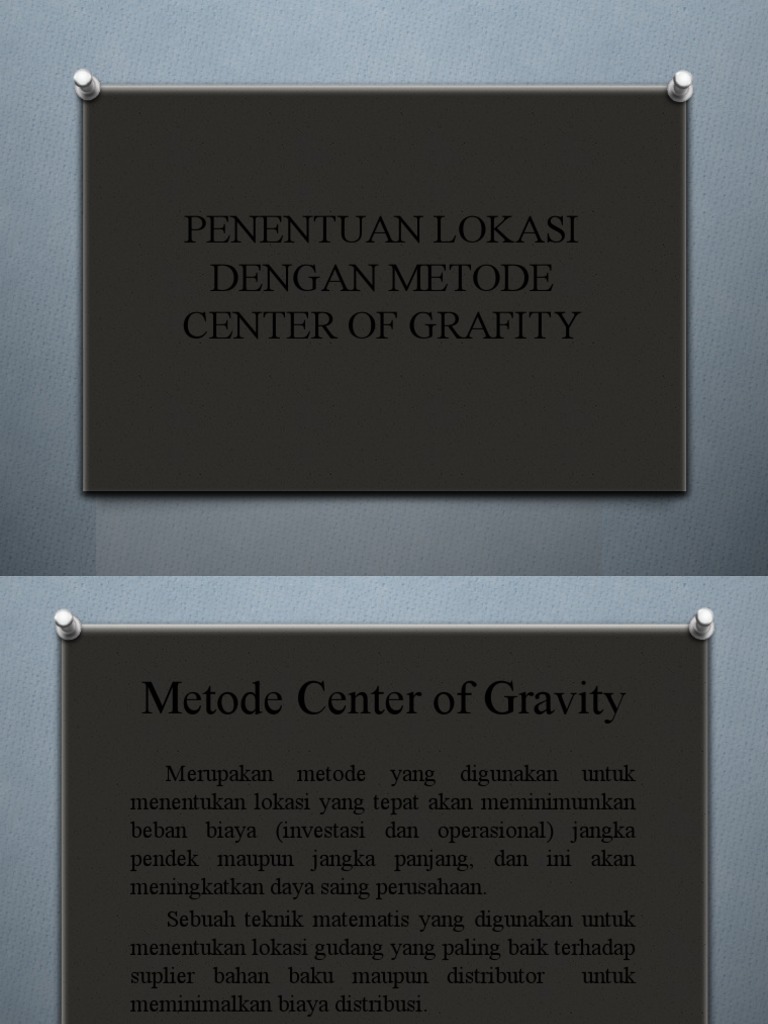 Penentuan Lokasi dengan Metode Center of Gravity | PDF | Komputer ...
