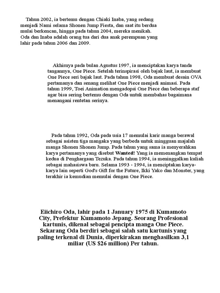 BIOGRAFI EIICHIRO ODA | PDF