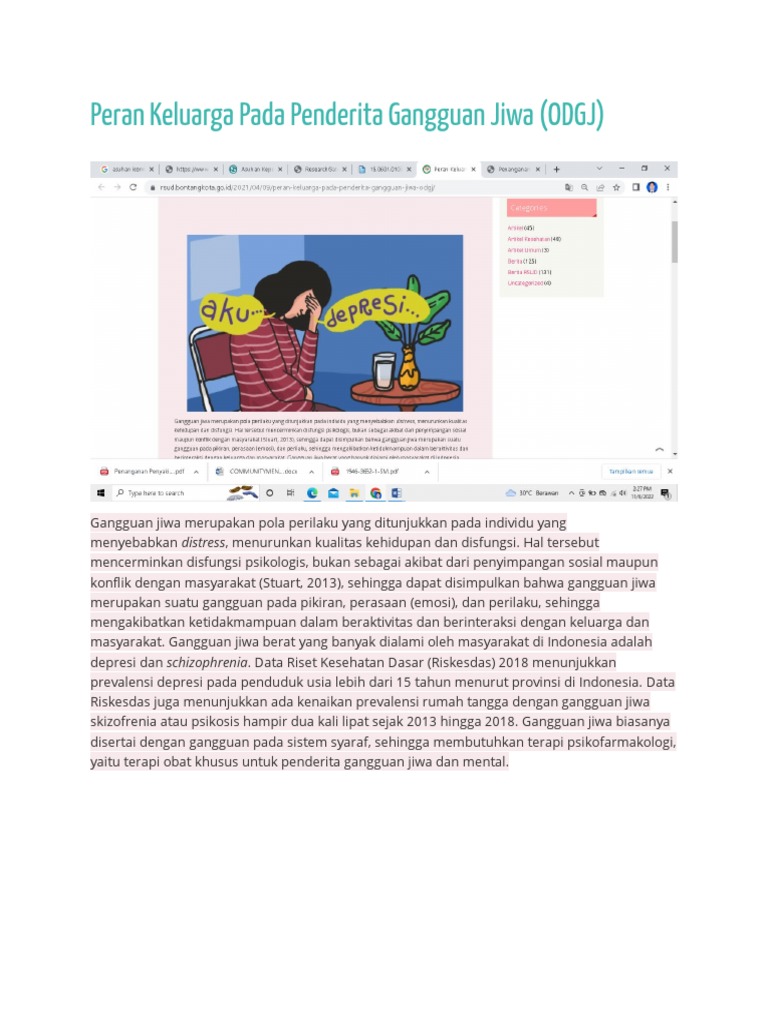 Peran Keluarga Pada Penderita Gangguan Jiwa | PDF