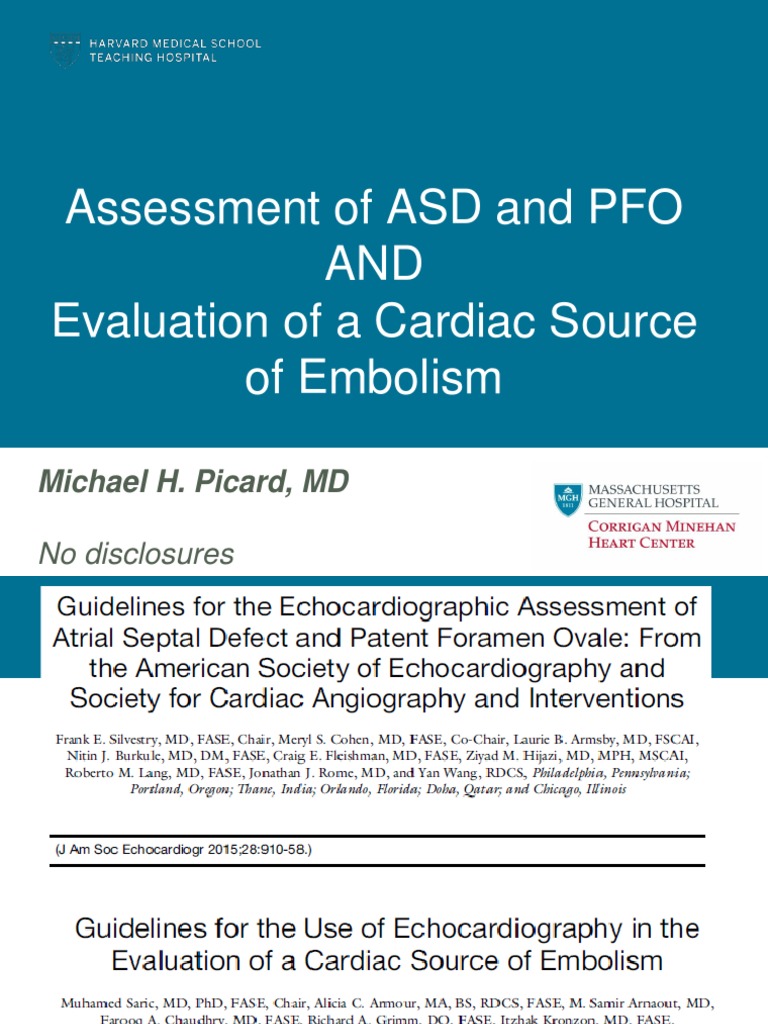 Guidelines - Assessment of ASD and PFO and Evaluation of A Cardiac ...
