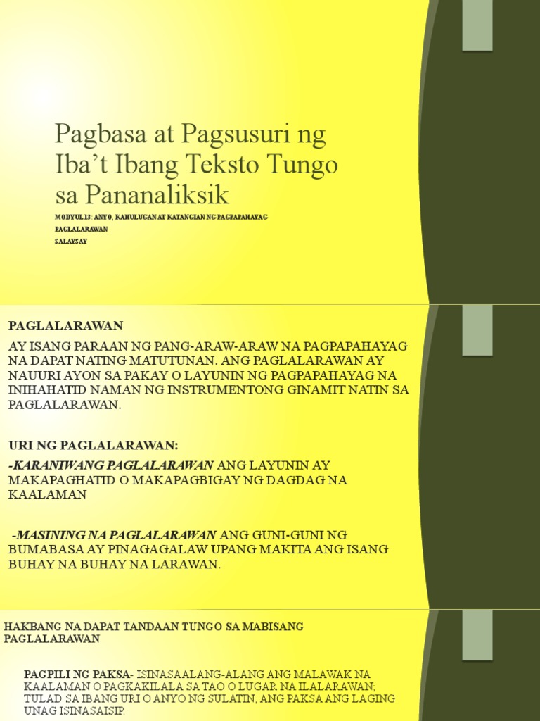 Week 6 PPT Pagbasa | PDF