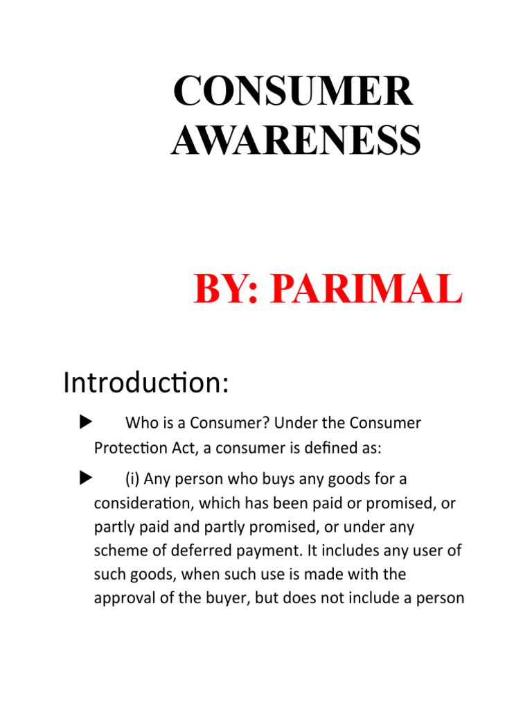 Consumer Awareness | PDF | Consumer Protection | Consumers