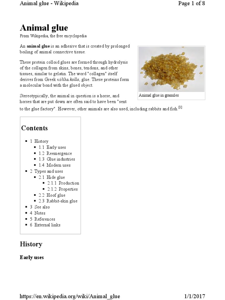 Animal Glue-2017 | PDF | Conservation And Restoration Materials ...