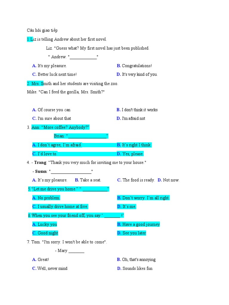 English Conversation Practice | PDF