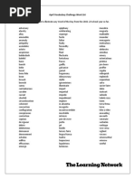 12th Grade Vocabulary List | PDF