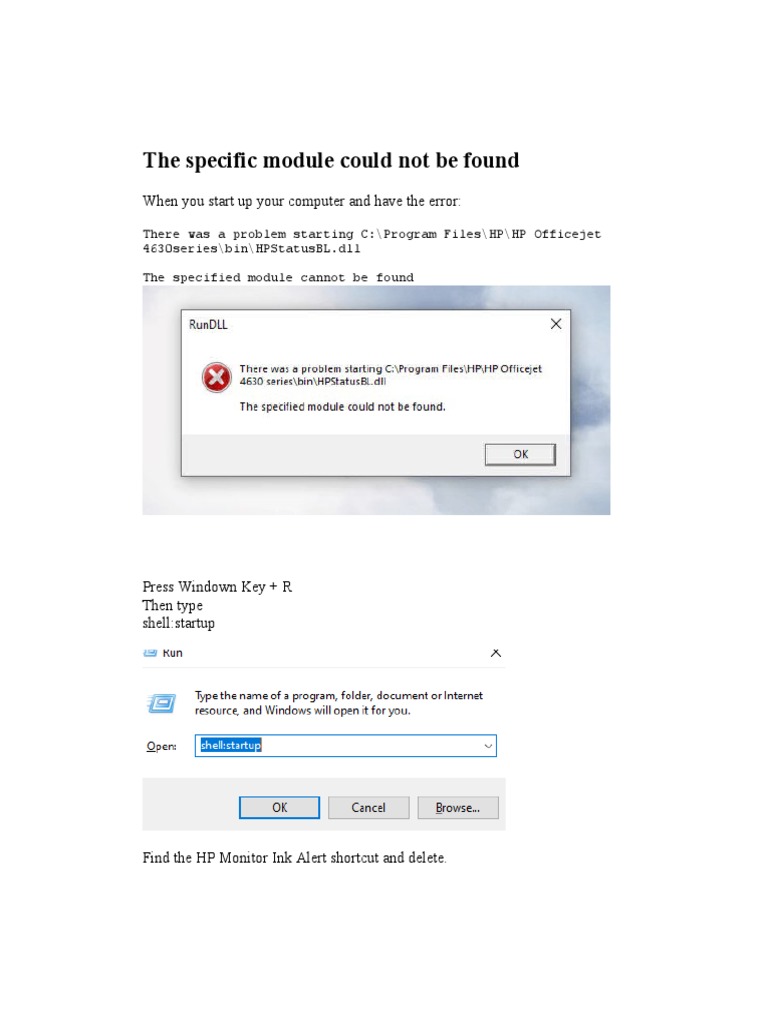 The Specific Module Could Not Be Found | PDF | Windows Registry | Computing