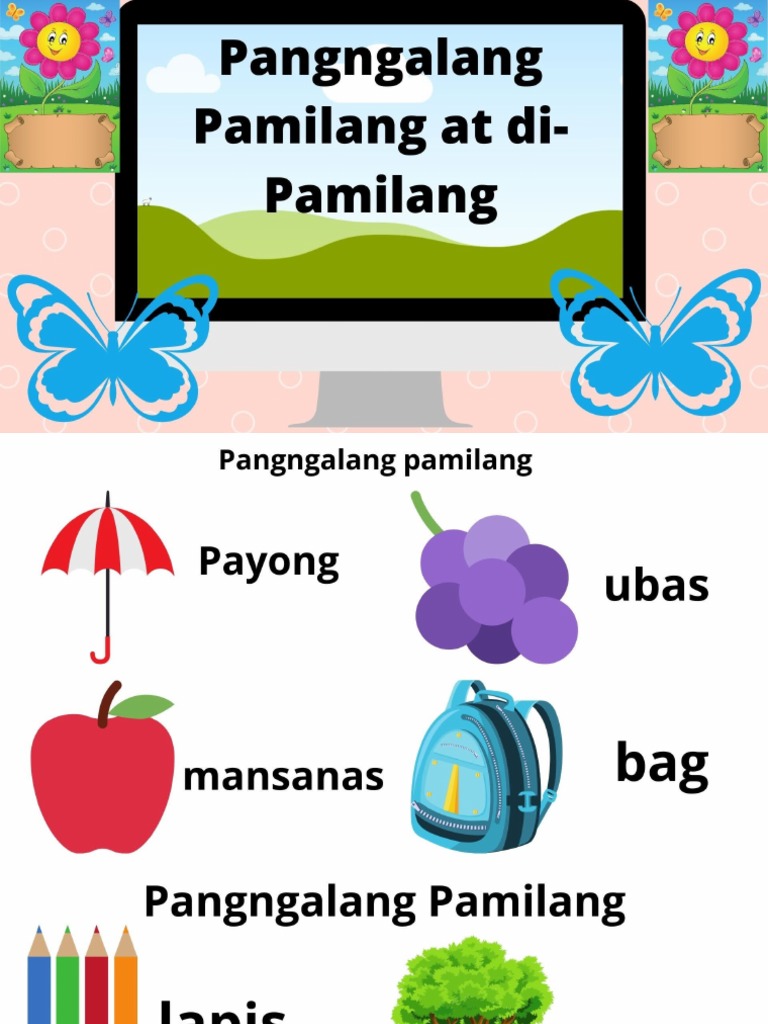 Q1.Week 1 Pangngalang Pamilang at Pangngalang Di-Pamilang | PDF