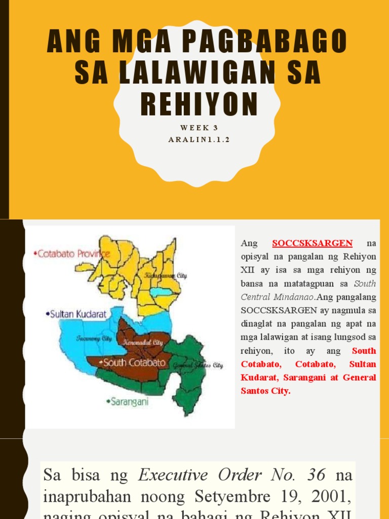 Ang Mga Pagbabago Sa Lalawigan Sa Rehiyon | PDF