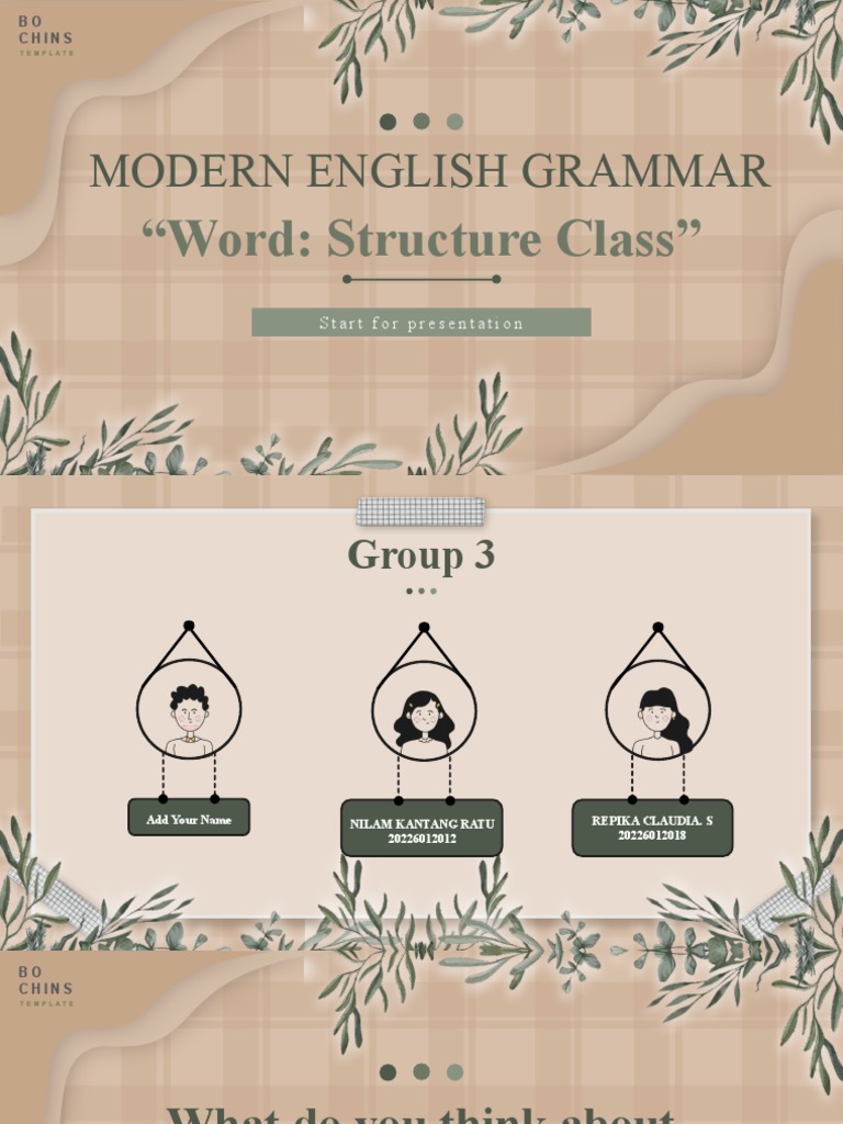 Modern English Grammar-Group 3 | PDF | Pronoun | Syntax