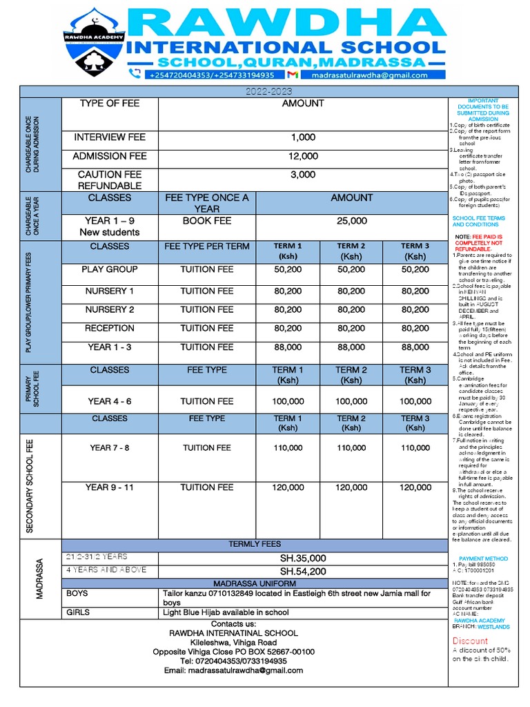 Fee Structure 2022-2023 | Download Free PDF | Tuition Payments | Fee