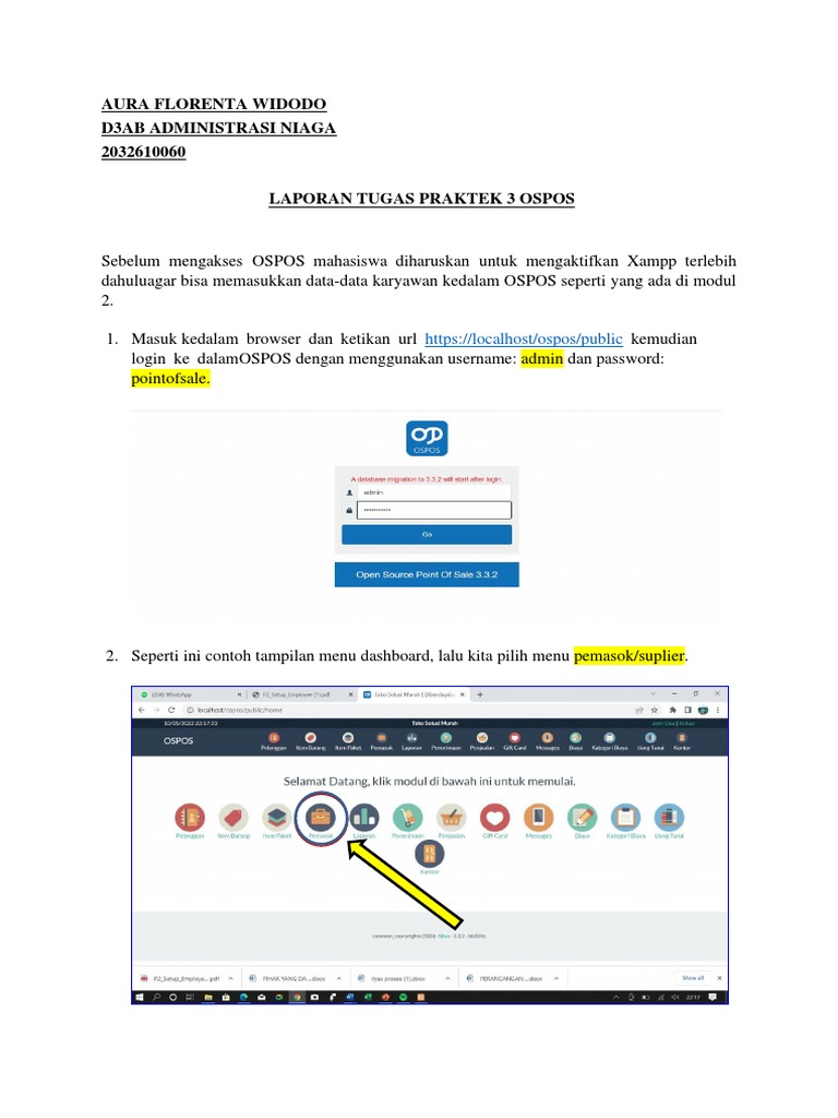 07 Aura Florenta Widodo - Tugas Praktek 3 Ospos | PDF