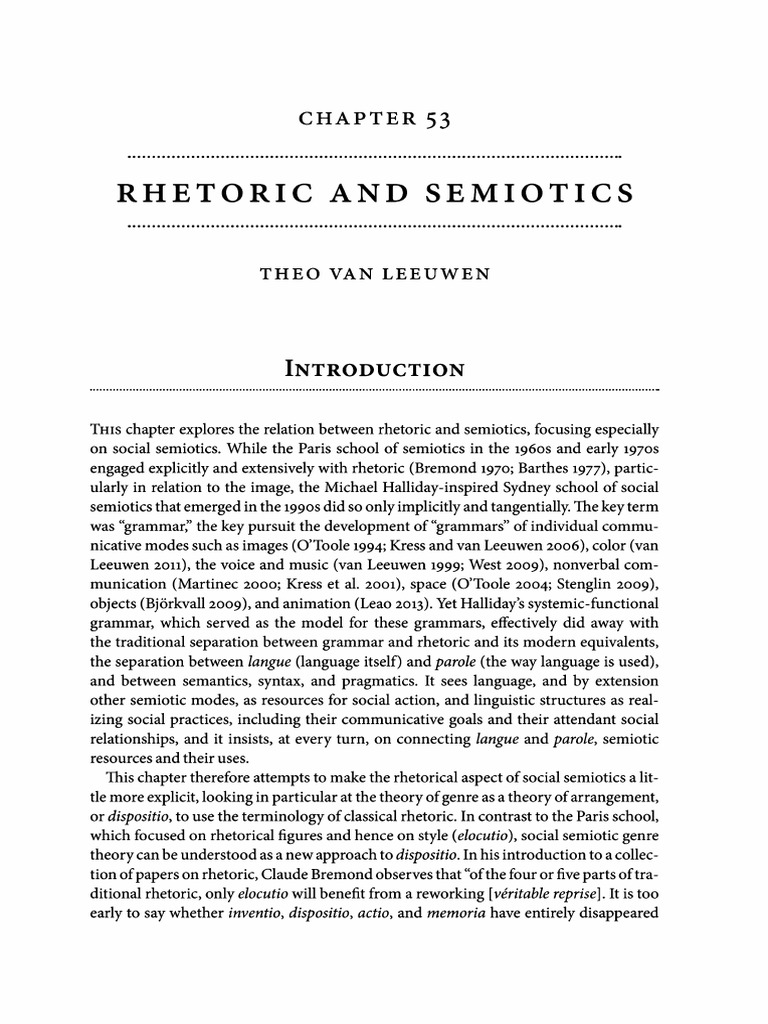Rhetoric and Semiotics in Social Contexts | PDF | Semiotics | Rhetoric