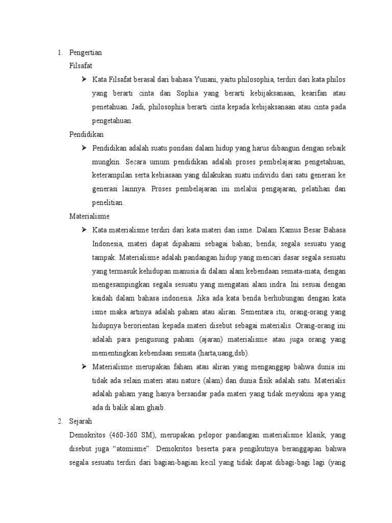 Pengantar Materialisme | PDF