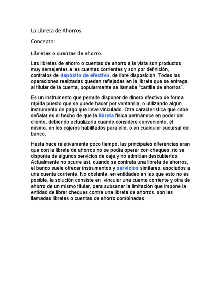 Trabajando Con La Libreta de Ahorros | Descargar gratis PDF | Interés ...