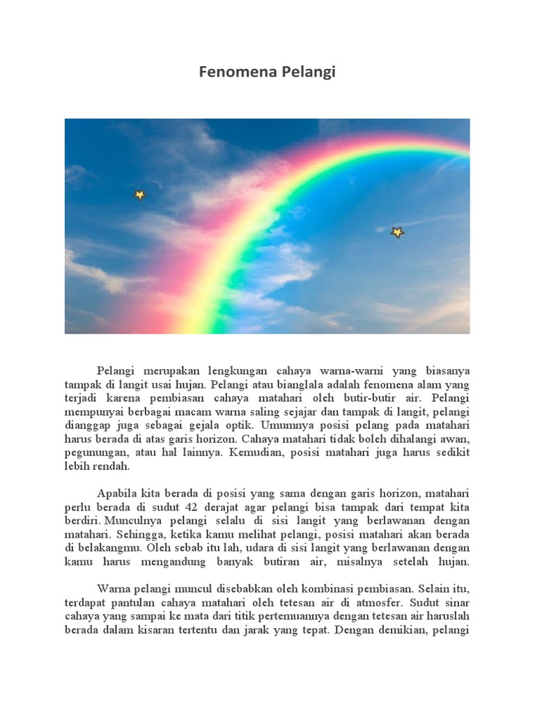 Proses Terjadinya Fenomena Pelangi | PDF