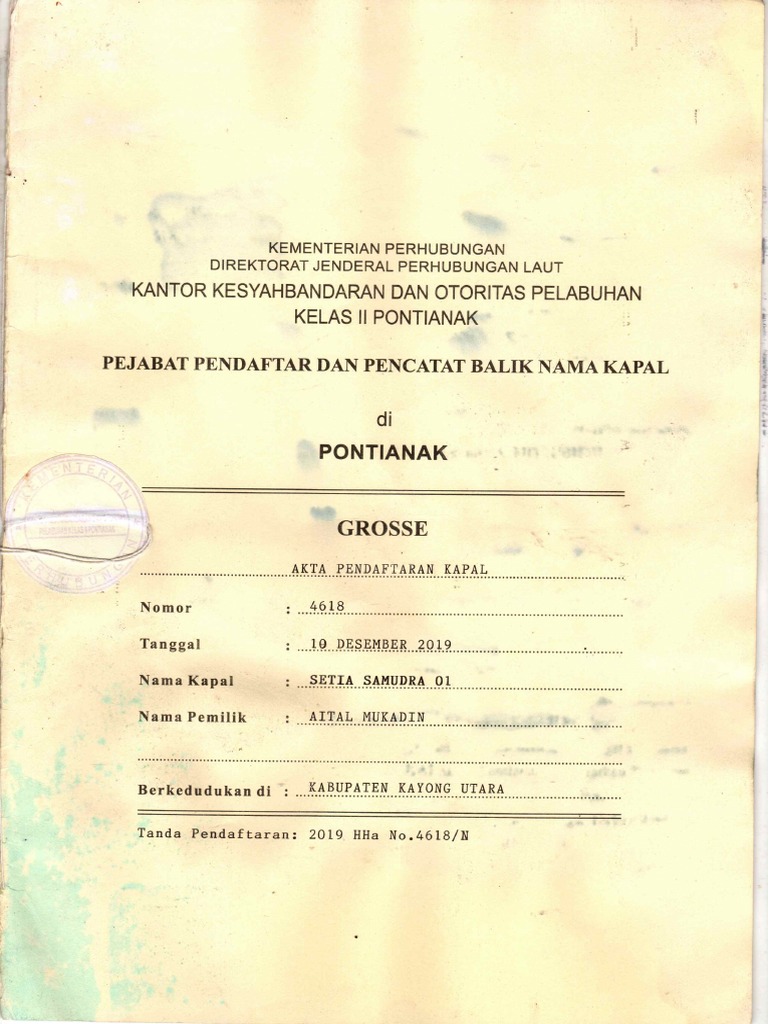 Grosse Akte KM Setia Samudra 01 | PDF