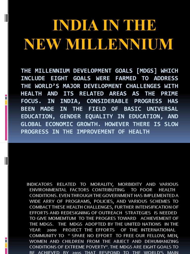India in The New Millennium | PDF | Millennium Development Goals | Poverty