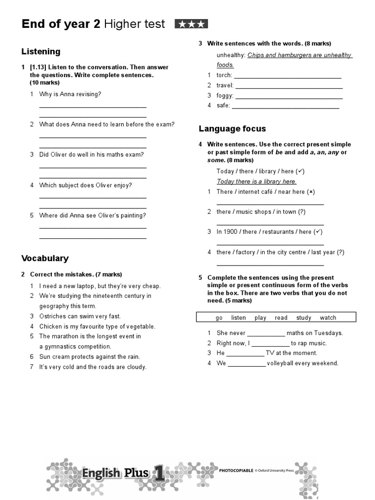 Year 2 Higher English Test Guide | PDF | Vocabulary | Linguistics